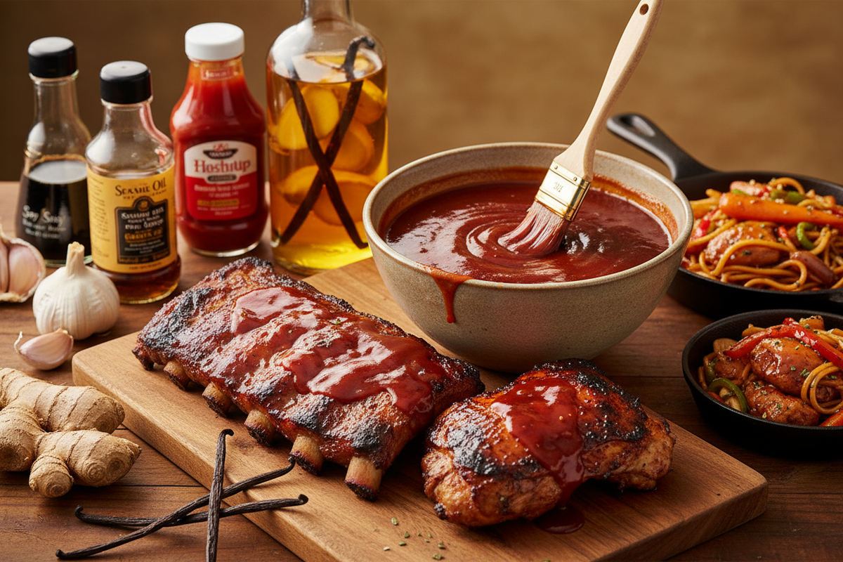 Ginger-Spiced Vanilla BBQ Sauce – VanillaPura