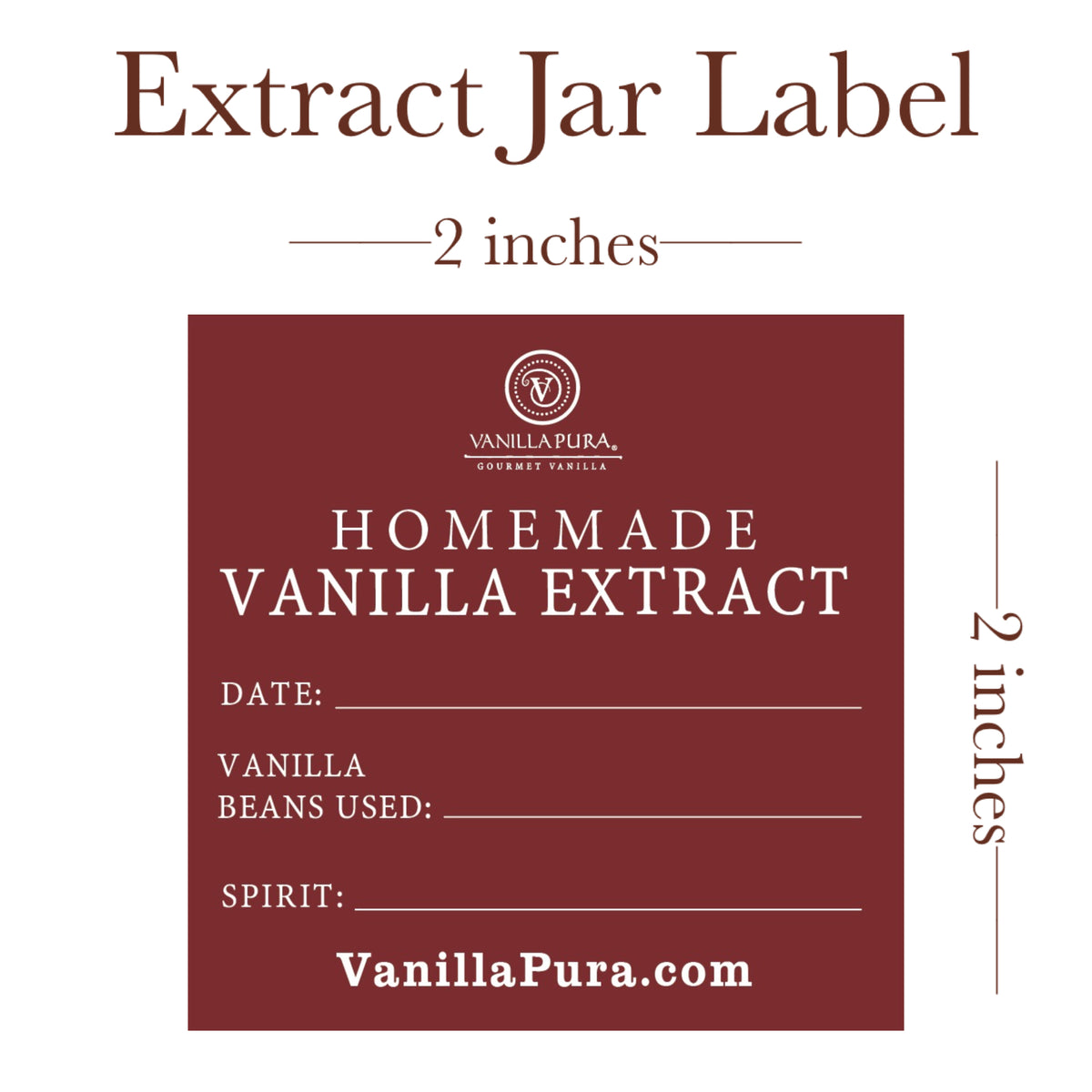 Extract Jar Label - For Any Bottle & Extract – VanillaPura